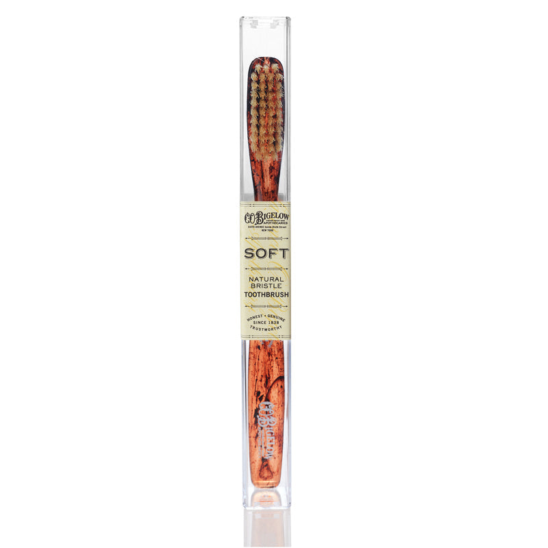 C.O. Bigelow Natural Bristle Toothbrush - Tortoise Effect